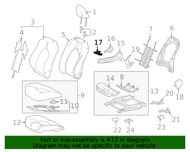 2018-2024 Toyota Camry Seat Height Adjuster Handle 72494-06110-C0 ...