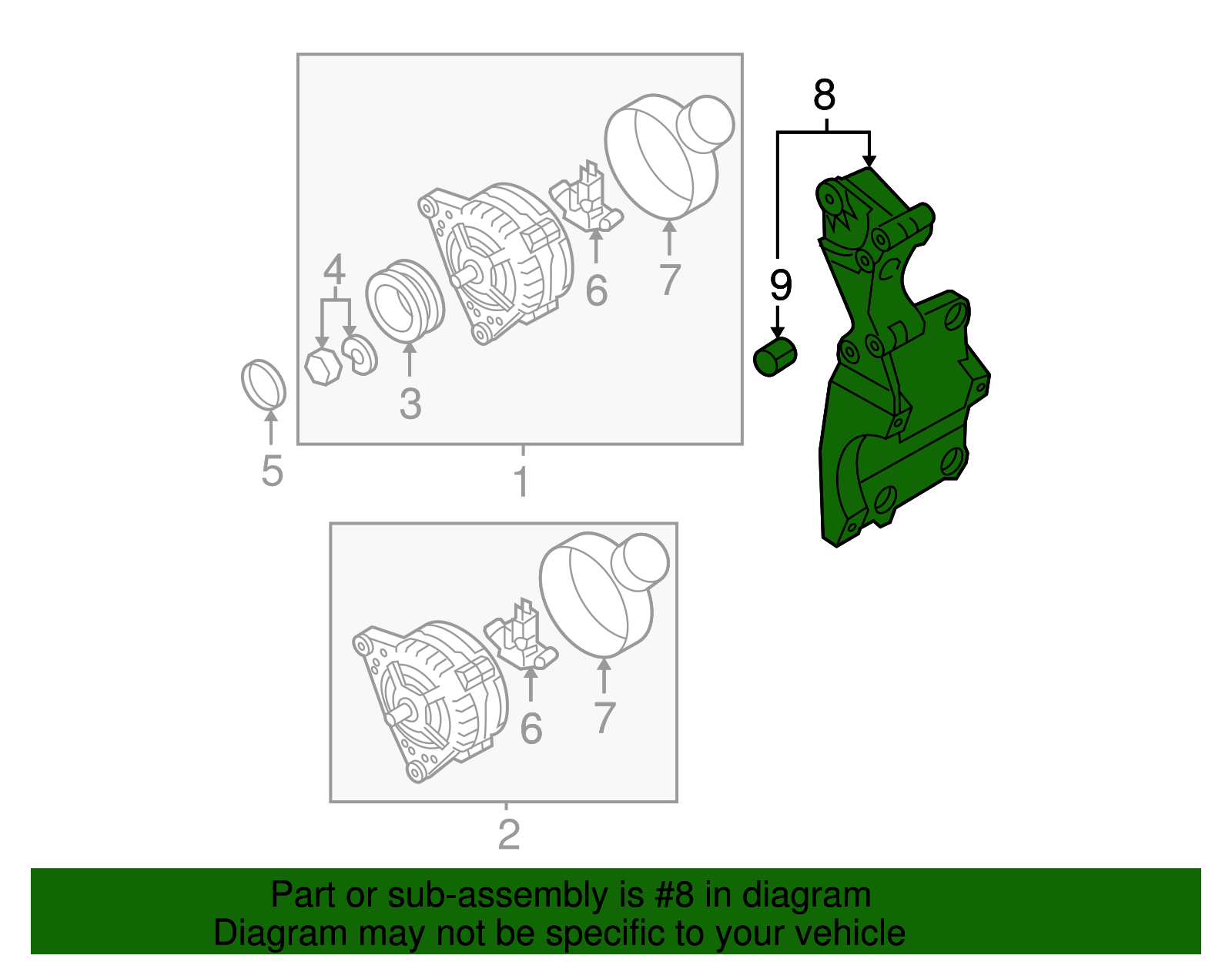 038-903-139-AF - Alternator Adjusting Bracket - 2005 2006 Volkswagen ...