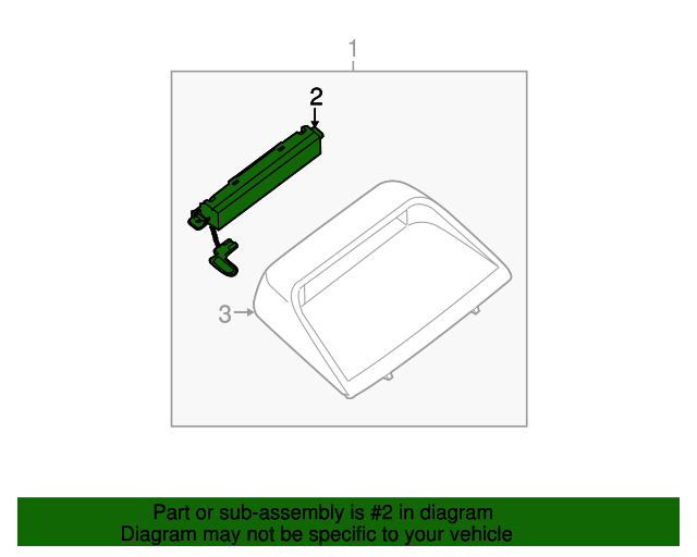 26595-JB10A - Center High Mount Stop Light Bezel - 2008-2013 Nissan ...
