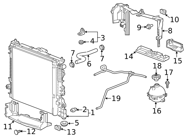 2020-2023 Chevrolet Blazer Radiator Air Upper Baffle 84207651 | GM ...
