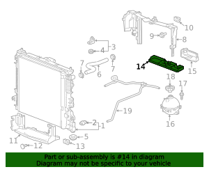 2020-2023 Chevrolet Blazer Radiator Air Upper Baffle 84207651 ...