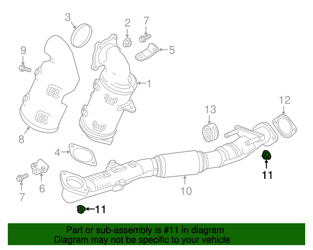 2017-2022 Chevrolet Multi Purpose Nut 11612078 | TascaParts.com