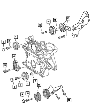 2004-2006 Dodge Tensioner Pulley 5080319AA | Mopar Online Parts