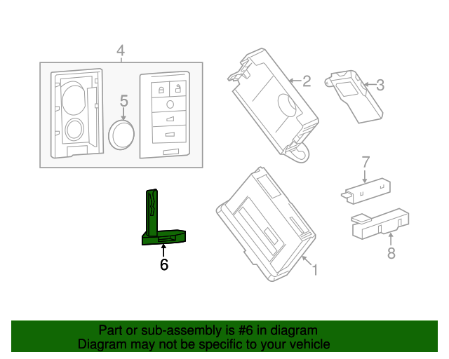Buy Genuine GM Auto Parts - Key (Part # 25962393) | GM Parts Store