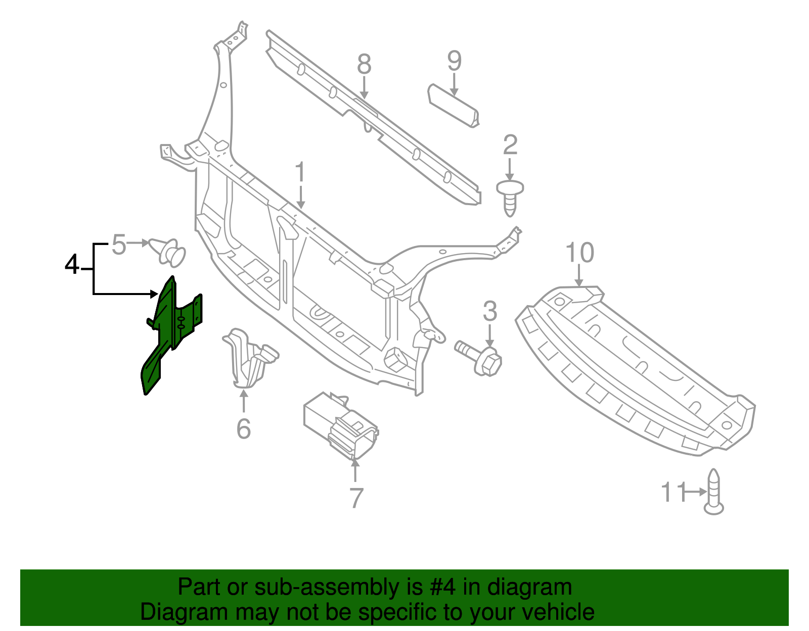 2010-2012 Nissan Sentra Air Guide 62811-ZT50A | Nissan Parts Central