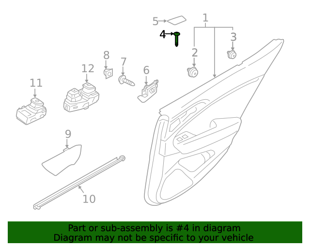 1998-2024 Hyundai Door Trim Panel Screw 12492-05163 | OEM Parts Online