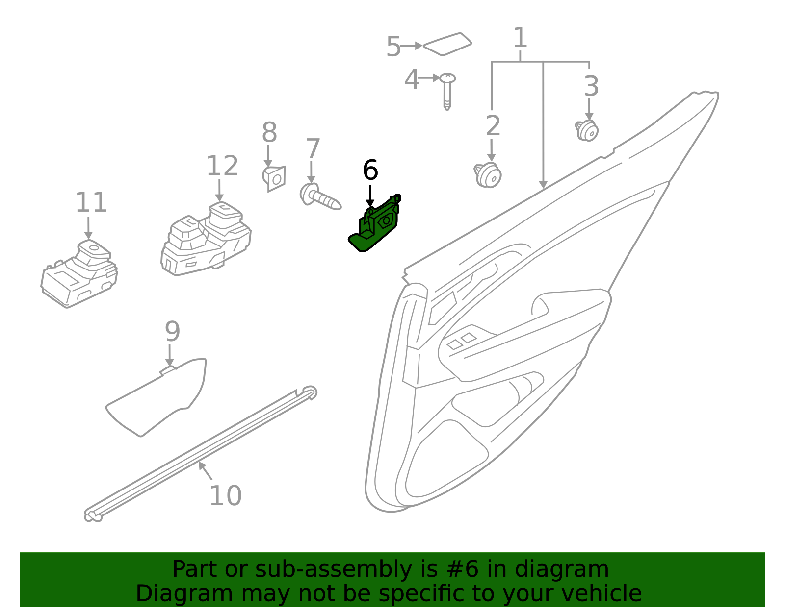 Hyundai - 82610-G9000-VCA - Handle Assembly Door Inside Left-hand ...