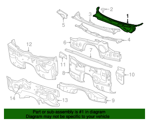 2013-2023 Chrysler 300 Cowl Grille 57010373AH | Mopar Parts Canada