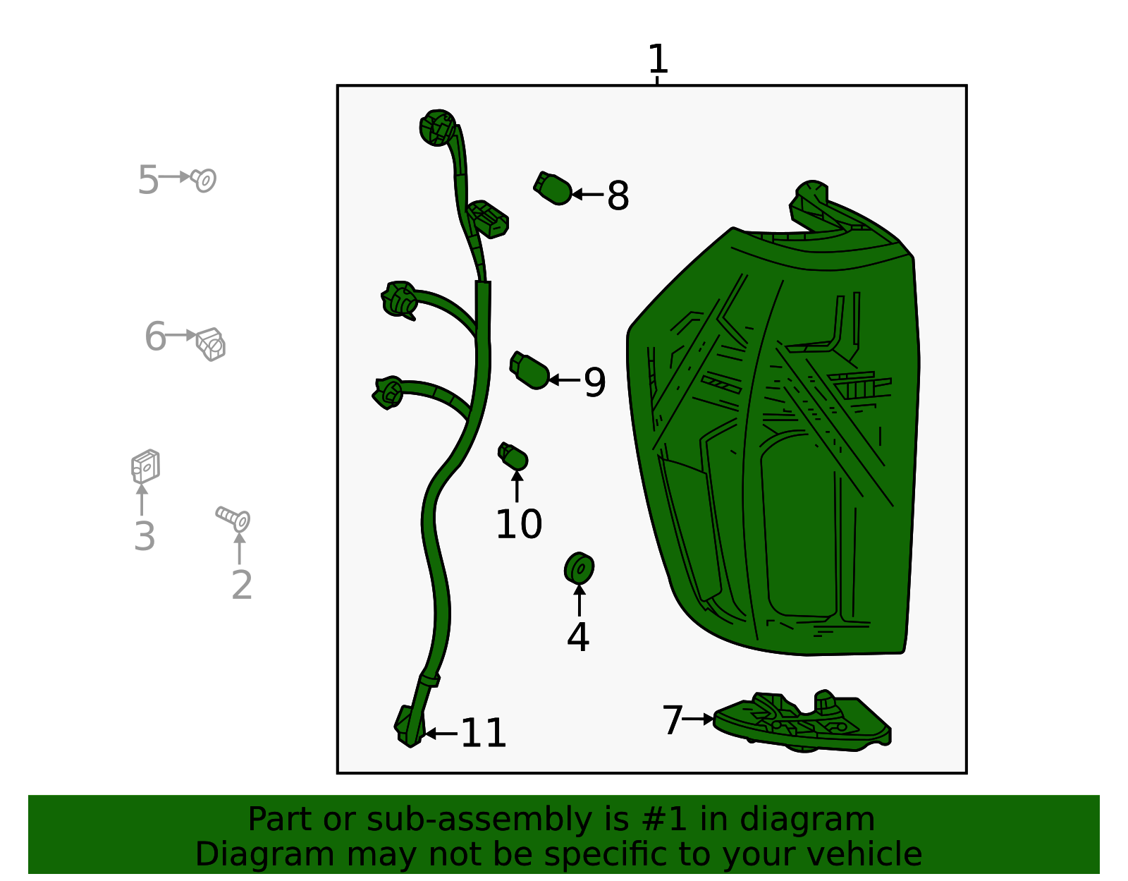 (Replaced by 84849416) Rear Driver Side Stop Lamp 85618751 GM ...