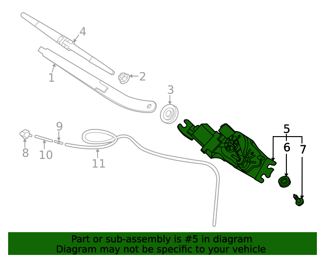 2021-2022 Kia Sorento Wiper Motor 98700-R5000 | QuirkParts