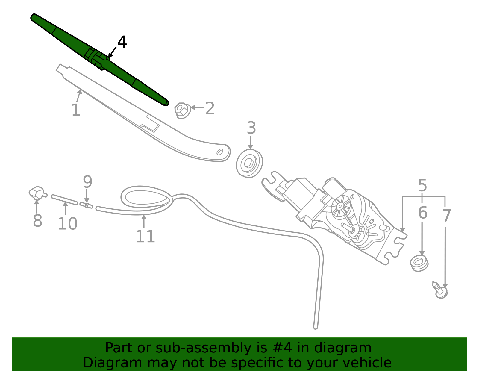 98850-F8000 - Wiper Blade 2021-2025 Kia Sorento | Kia.Parts Store