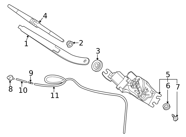 98850-F8000 - Wiper Blade 2021-2024 Kia Sorento | Kia.Parts Store