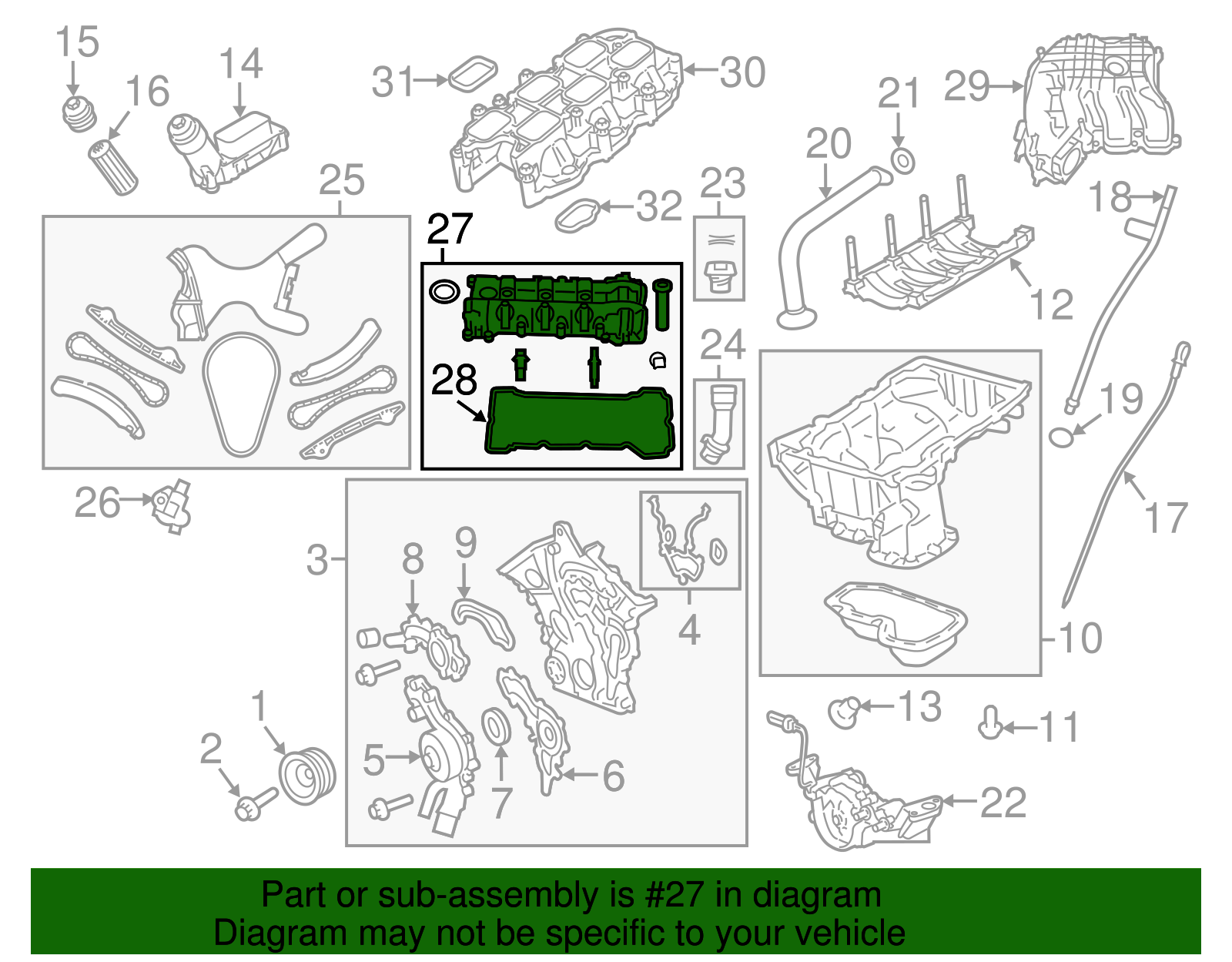 2011-2024 Mopar Valve Cover 05184069AN | Mopar Parts Canada