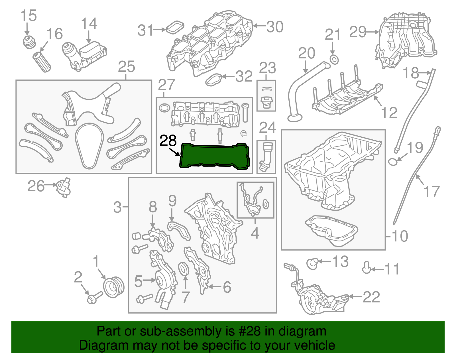 2011-2023 Mopar Valve Cover Gasket 05184596AE | Shop Chrysler Parts Canada