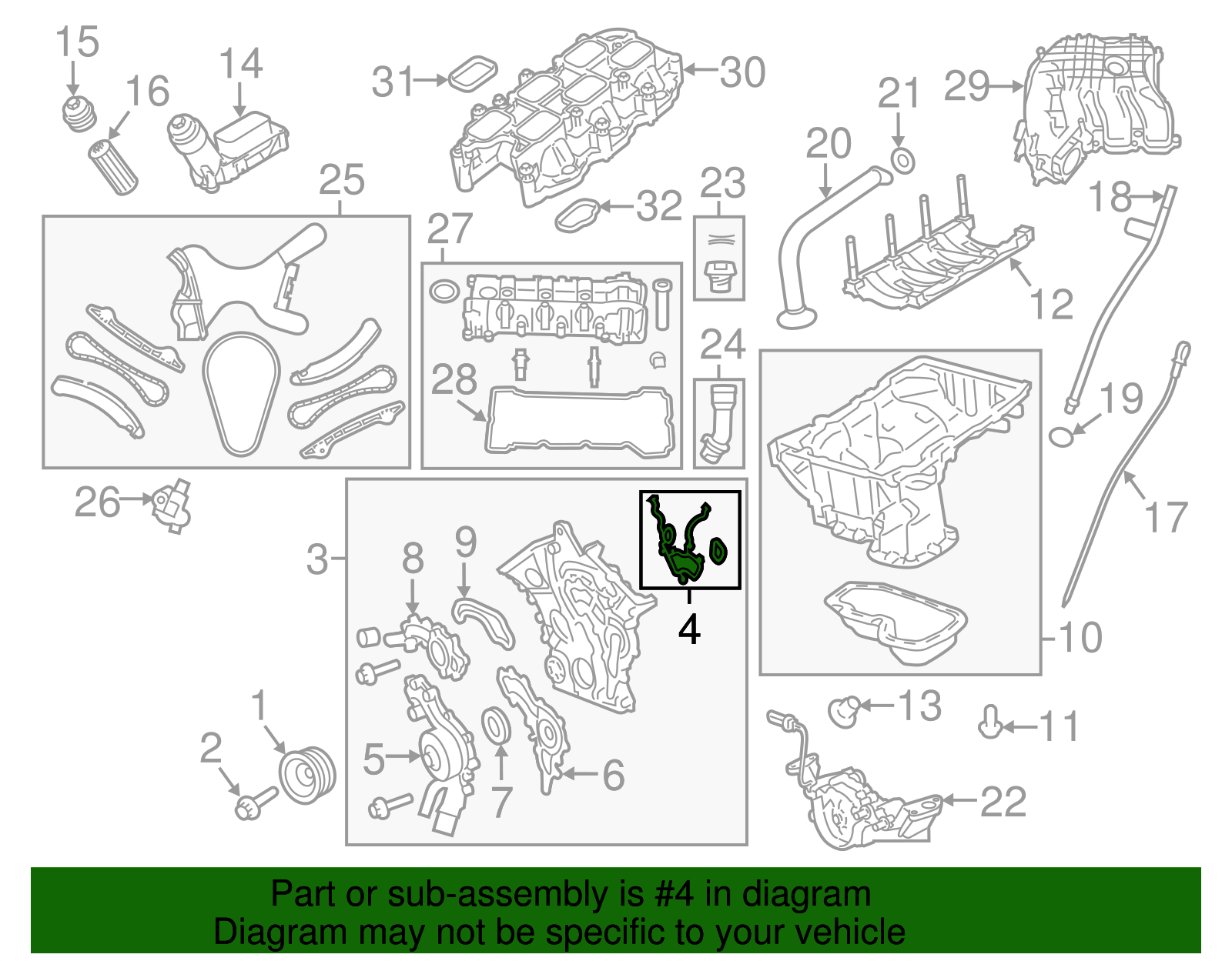 2011-2025 Mopar Engine Timing Cover Gasket Set 68228480AA | Mopar Parts ...