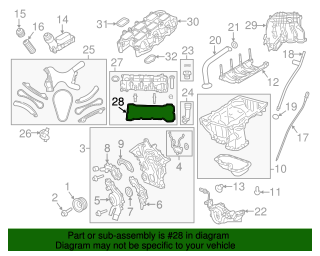 2011-2023 Mopar Valve Cover Gasket 05184596AE | Shop Chrysler Parts Canada