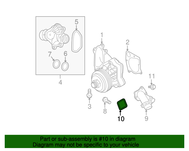 11-12-2-247-745 - Engine Coolant Outlet Gasket - 2009-2013 BMW | Buy ...