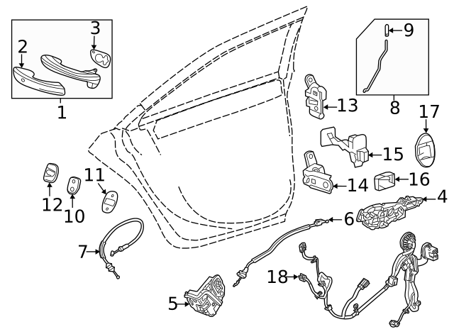 2020-2024 Cadillac CT5 Rear Passenger Side Door Latch 13540966 | Karl ...