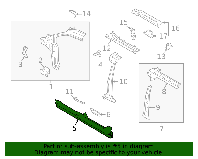 2019-2023 Ford Transit Connect Inner Rocker KT1Z-6110129-F | OEM Parts ...