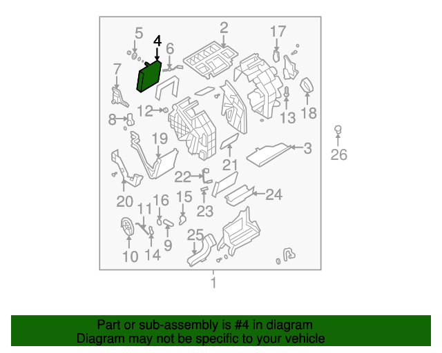 2006-2010 Hyundai Evaporator Core 97140-3K000 | OEM Parts Online