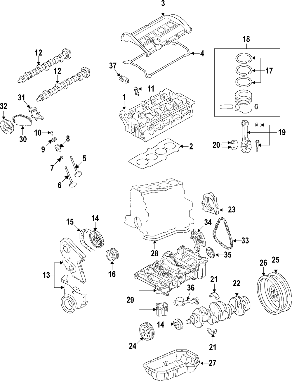 2005-2010 Audi Front Cover 06D-103-153-C | Audi USA Parts