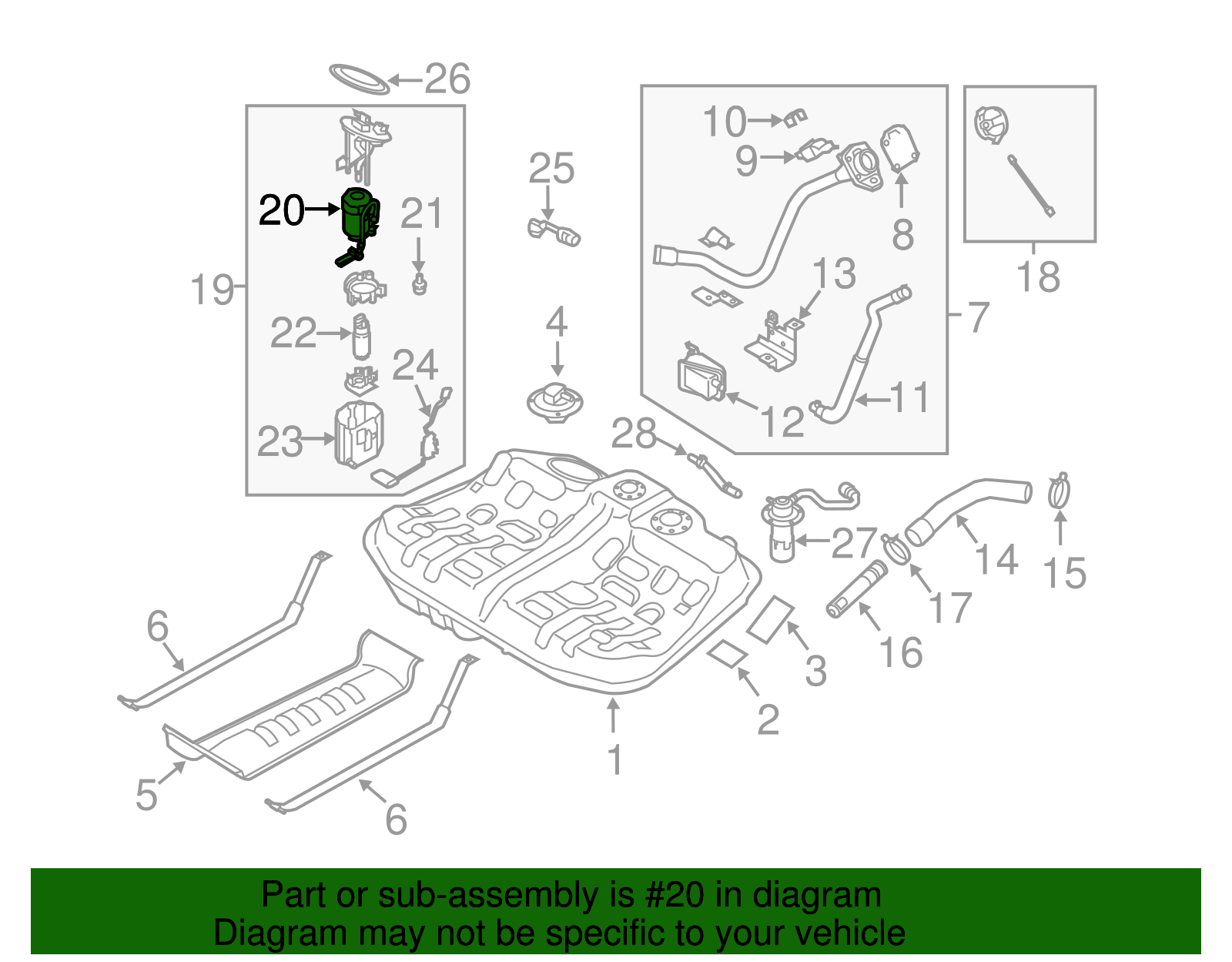 2011-2016 Kia Fuel Filter 31112-3R000 | Retail Performance Auto Parts