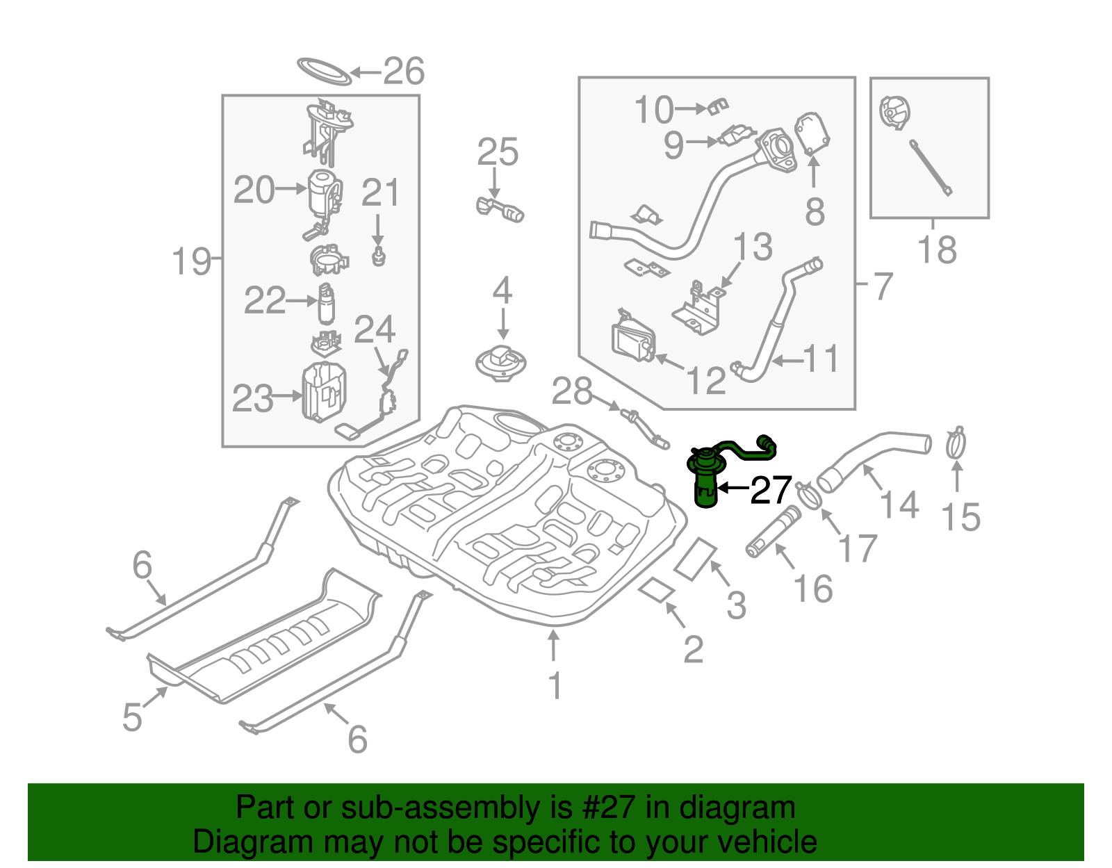 2011-2016 Kia Optima Fuel Tank Vent Valve 31155-4R500 | OEM Parts Online