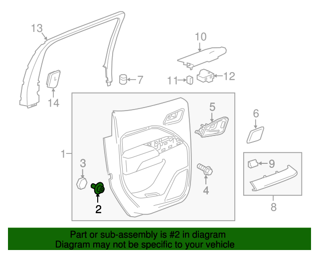 2010-2022 GM Door Trim Panel Clip (REPLACES 13252118) 11547574 ...