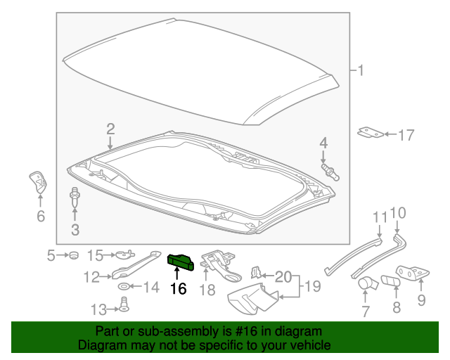 2014-2019 Chevrolet Corvette Striker 23374303 | GMPartsDirect.com