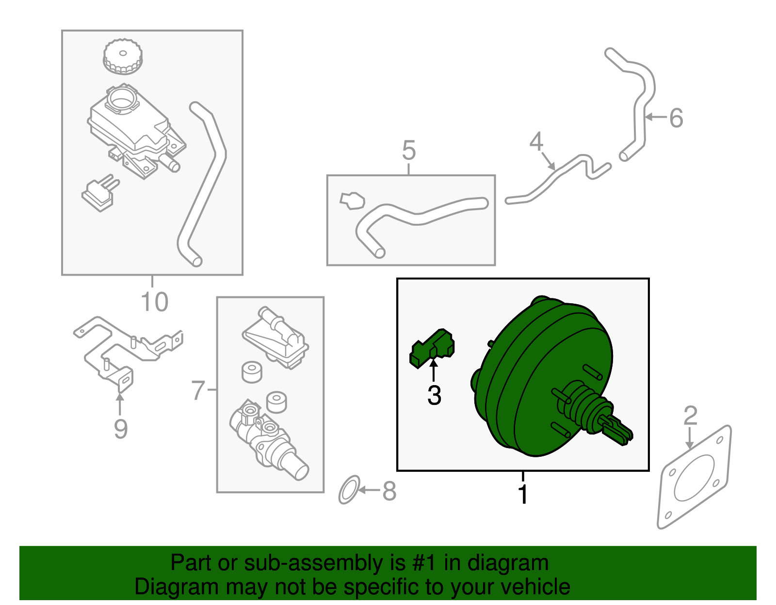 47210-5AA0B - Brake Booster - 2015-2019 Nissan Murano | Conicelli Nissan