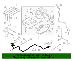 2014-2015 Audi Q5 Hose Assembly 8R0-131-984-M | Genuine Audi Parts