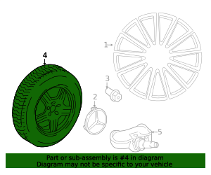 2020-2023 Mercedes-Benz Spare Wheel 167-400-03-00 | MB Parts Store