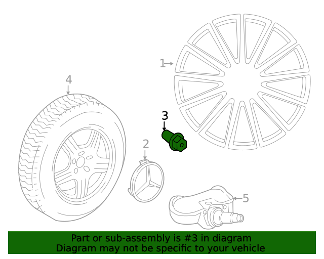 2020-2023 Mercedes-Benz Wheel Lug Bolt 000-990-48-18 | AutoNationParts.com