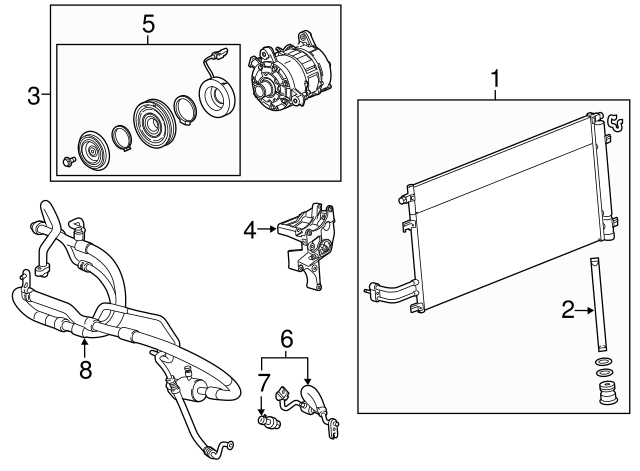 84459869 - Air Conditioning Compressor Hose Assembly 2017-2020 GM ...