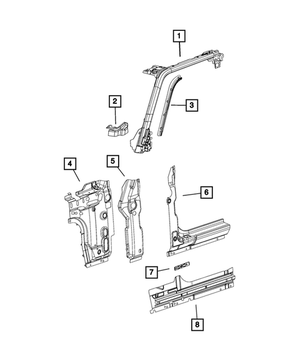 2018-2025 Jeep Wrangler Sill Panel, Right 68302770AC | Mopar eStore