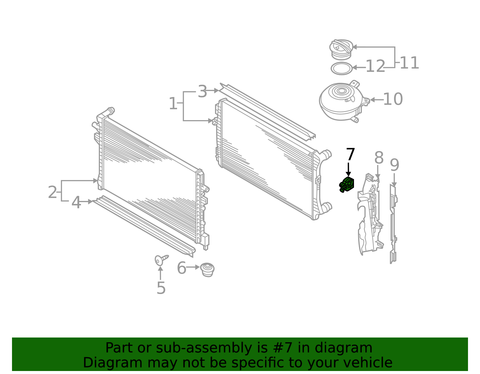 2019-2021 Volkswagen Radiator Bracket 5Q0-121-367-F | Wolfsburg Parts ...