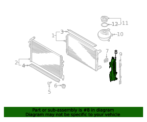 2019-2024 Volkswagen Jetta Radiator Support Air Deflector 17A-805-705-E ...