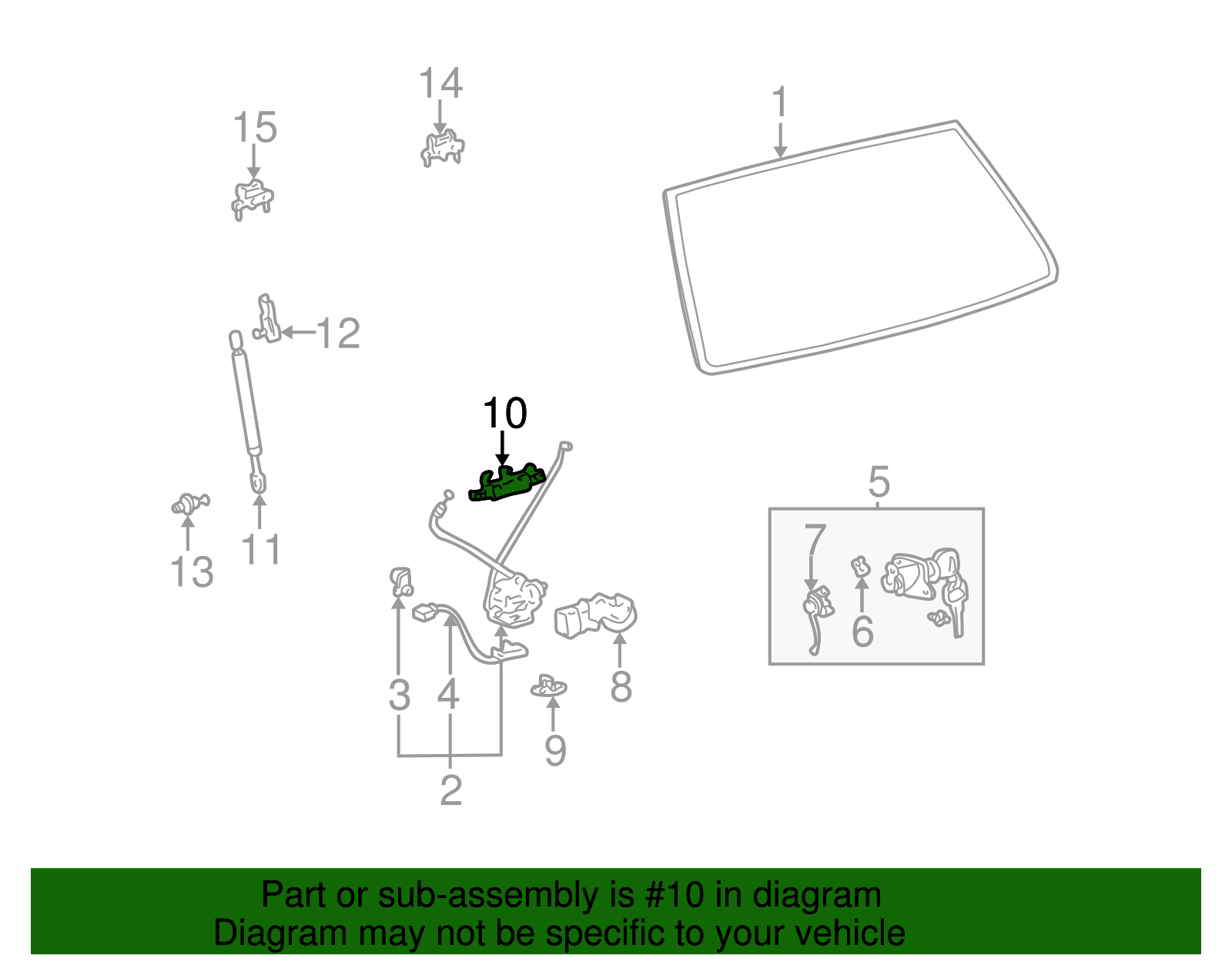 69090-0C080 - Liftgate Latch Handle 1998-2007 Toyota | Longo Toyota Parts