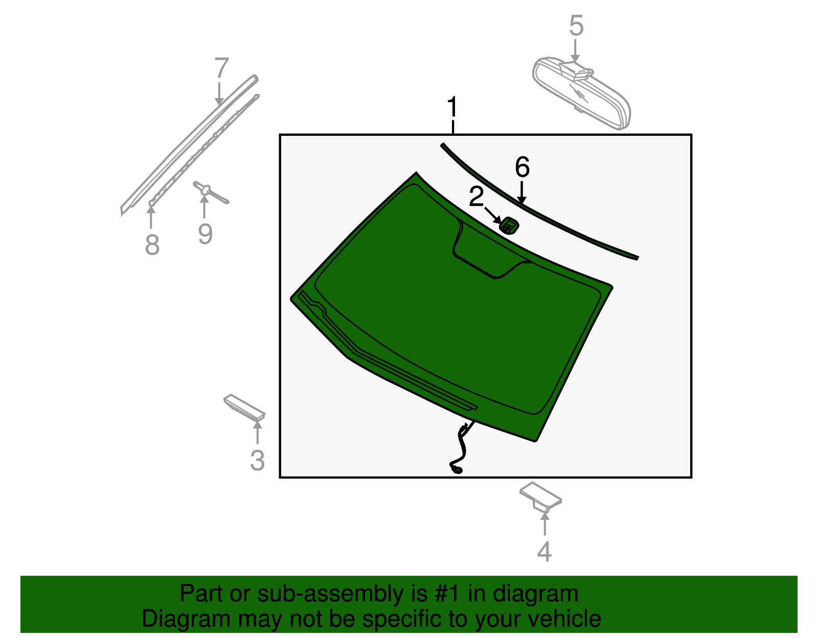 86110-2J010 - Windshield 2009 Kia Borrego | Kia.Parts Store