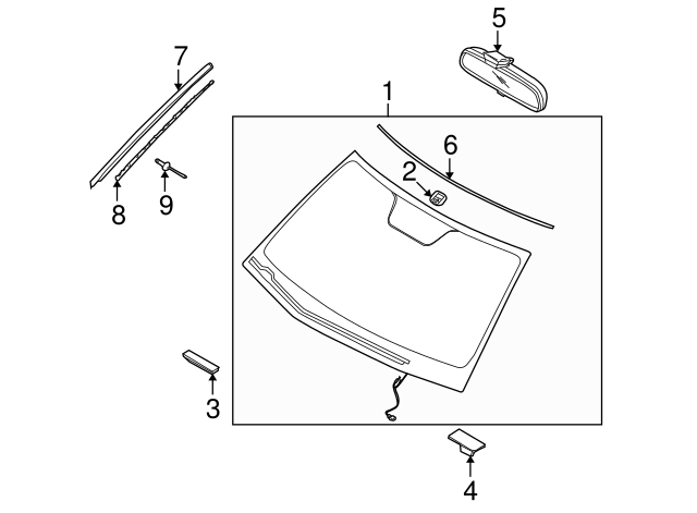 2009 Kia Borrego Side Molding Retainer Bracket - Driver's Side (LH ...