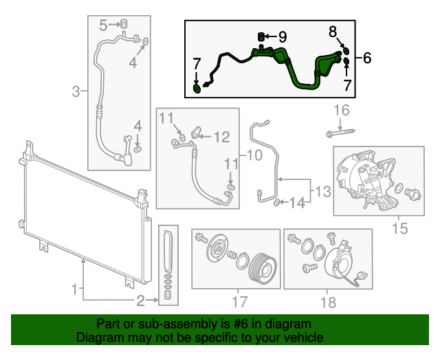 80331-TLA-A01 - Rear Suction Hose 2017-2022 Honda CR-V | Honda Parts Online