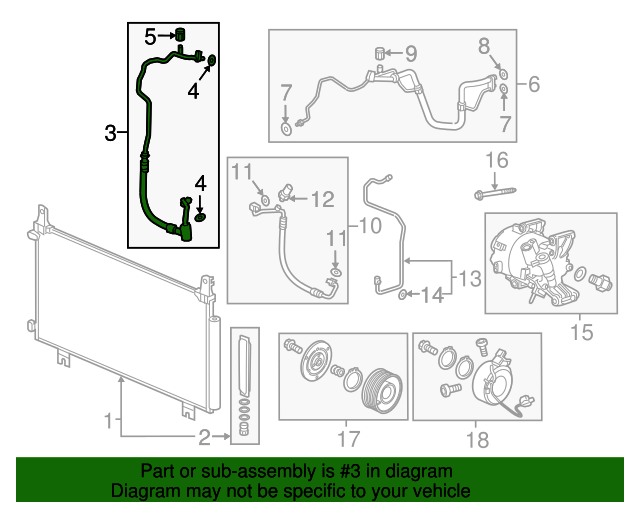 2017-2022 Honda CR-V Suction Hose 80312-TLA-A01 | Honda Factory Parts