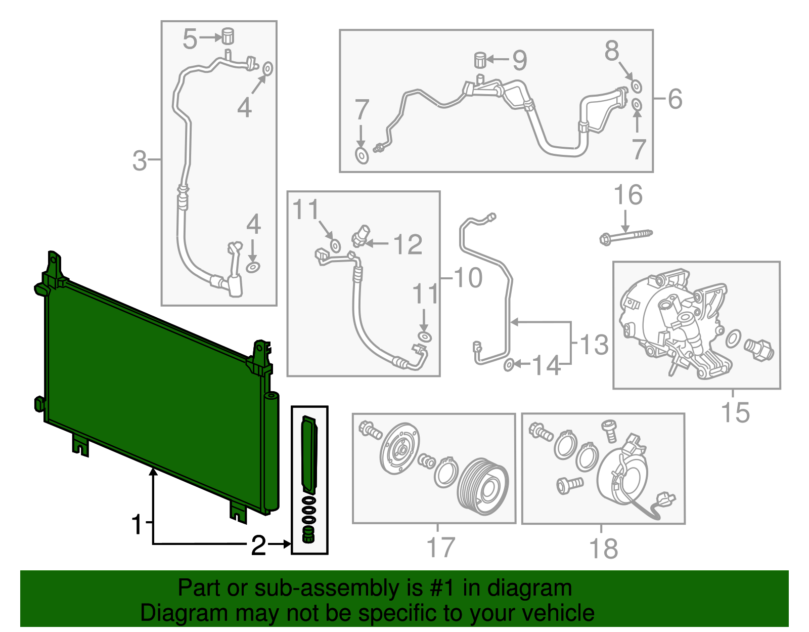 80100-TLA-A01 - Condenser 2017-2022 Honda CR-V | Honda Parts Online