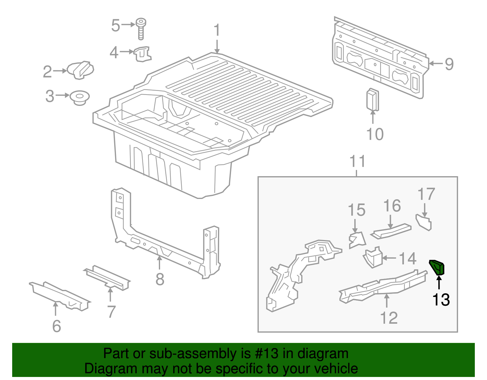 04656-T6Z-A00ZZ - Rail End 2017-2025 Honda Ridgeline | Honda Parts Online