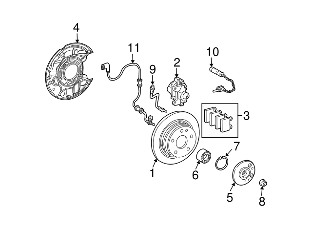 Genuine OEM Axle Nut | 001-990-38-50 | Fits Select 1994-2011 Mercedes ...