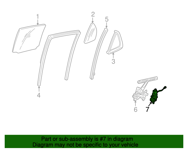 85720-0C020 - Window Motor - 2001-2007 Toyota Sequoia | Toyota Parts ...