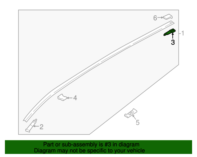 2017-2019 Mazda CX-5 Roof Molding Insulator KB7W-50-9H2 | TascaParts.com