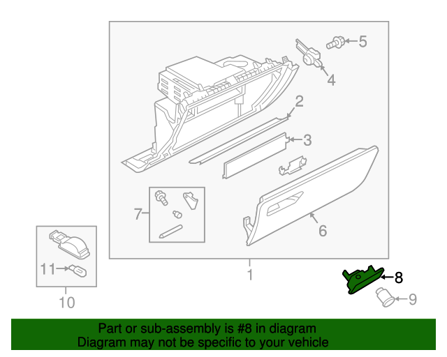 2015-2020 Audi Latch 8V1-857-131-B-6PS | Genuine Audi Part