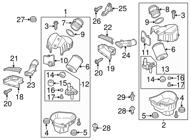 2011-2023 Audi Air Cleaner Assembly Bushing 4H0-129-669-F | Genuine ...