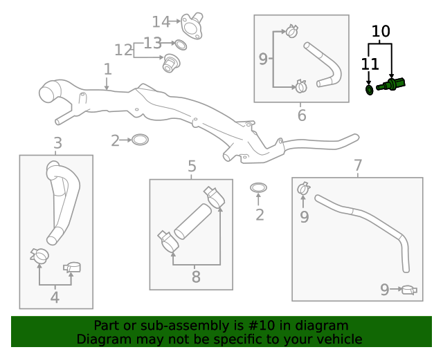2017-2024 Subaru Coolant Temp Sensor 22630AA27A | Subaru Parts Guys
